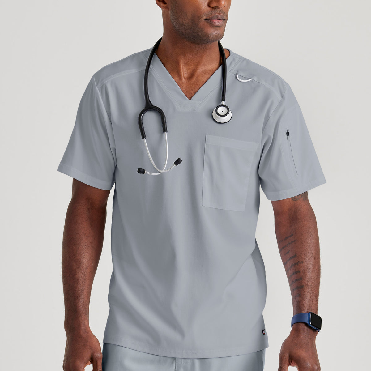 Grey's Anatomy™ Spandex Stretch Men's Murphy 2-Pocket V-Neck Scrub Top ...